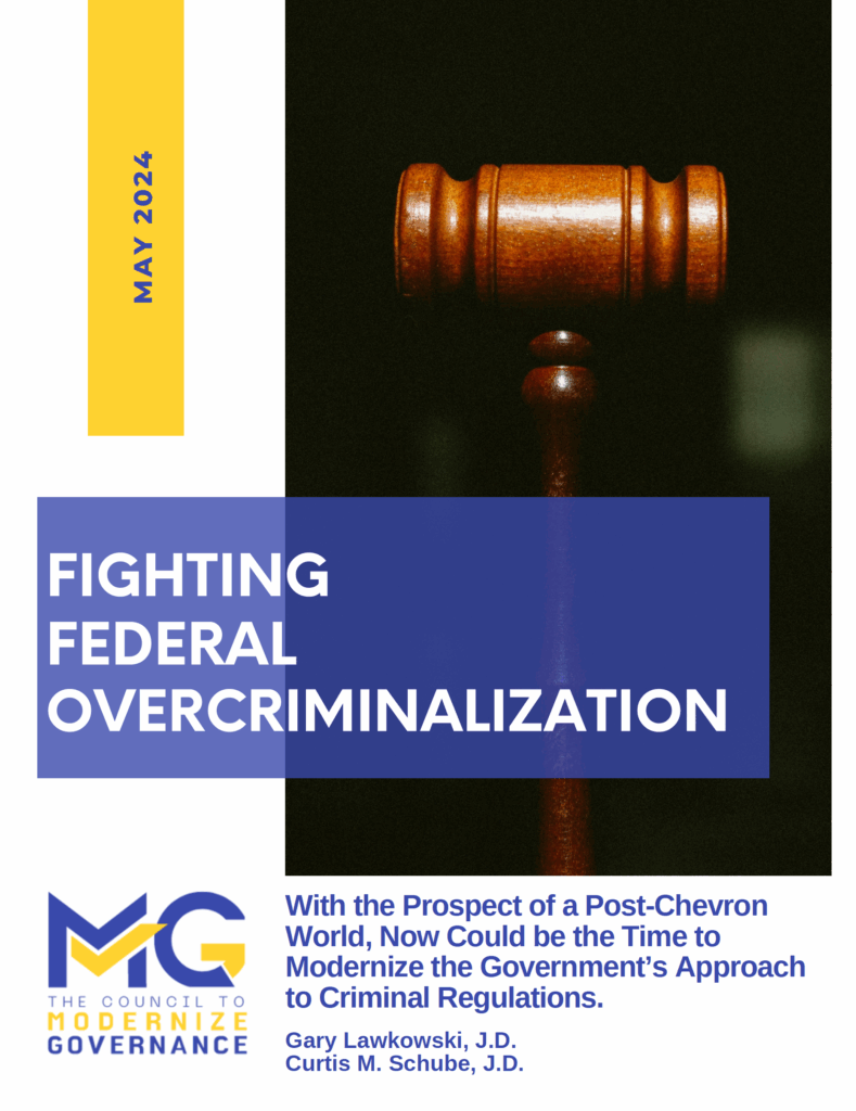 Fighting Federal Overcriminalization | Council to Modernize Governance